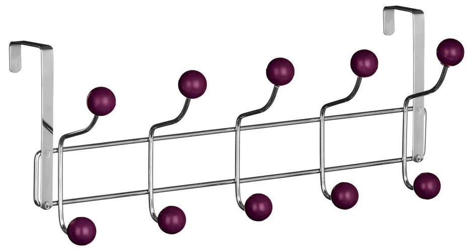 Kovový věšák na dveře ve vínovo-stříbrné barvě 41 cm – Premier Housewares