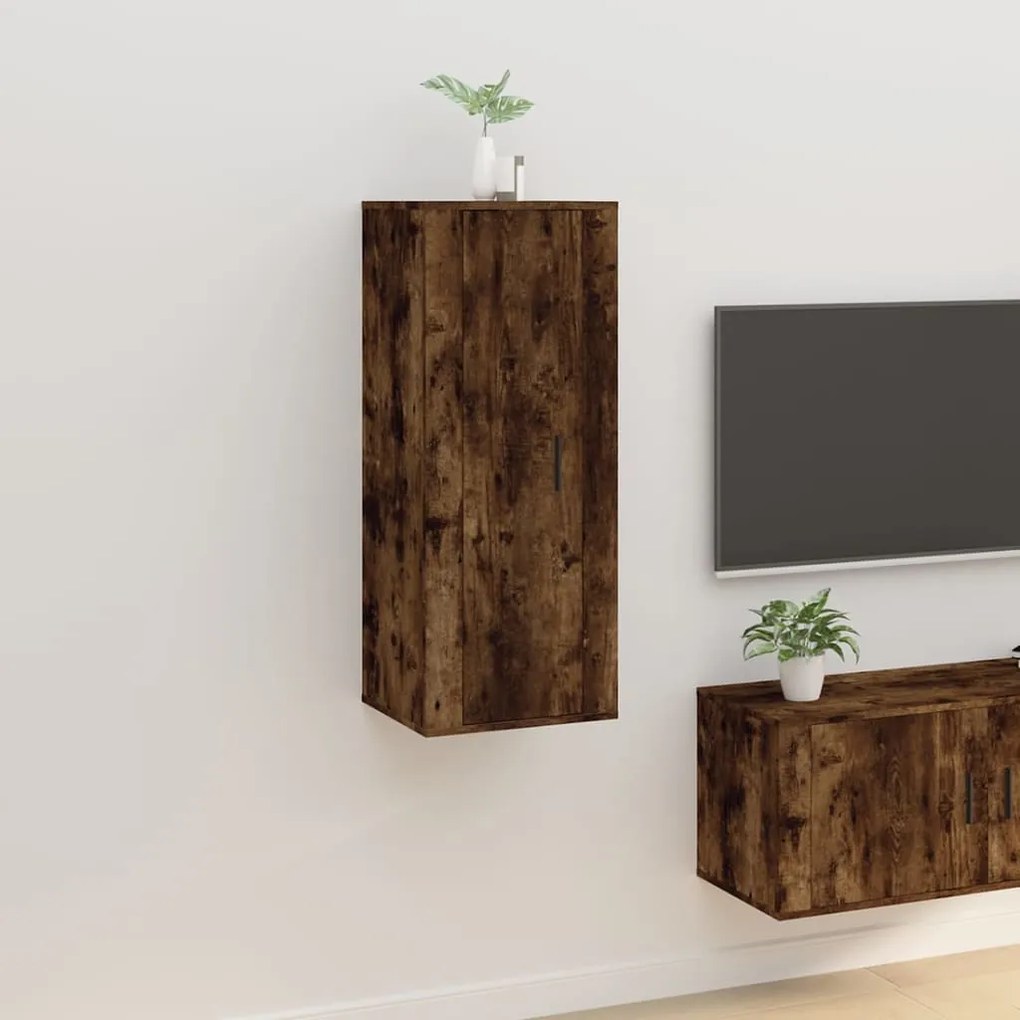 Nástěnná TV skříňka kouřový dub 40x34,5x100 cm