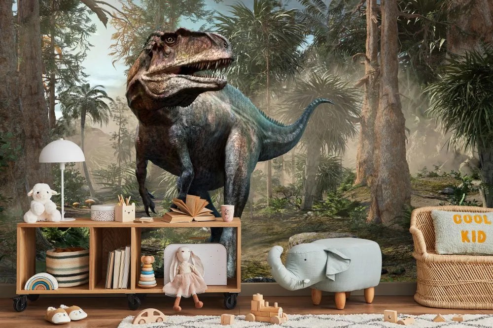 Fototapeta Realistický Dinosaurus A Palmy Hladký vinyl 312x219