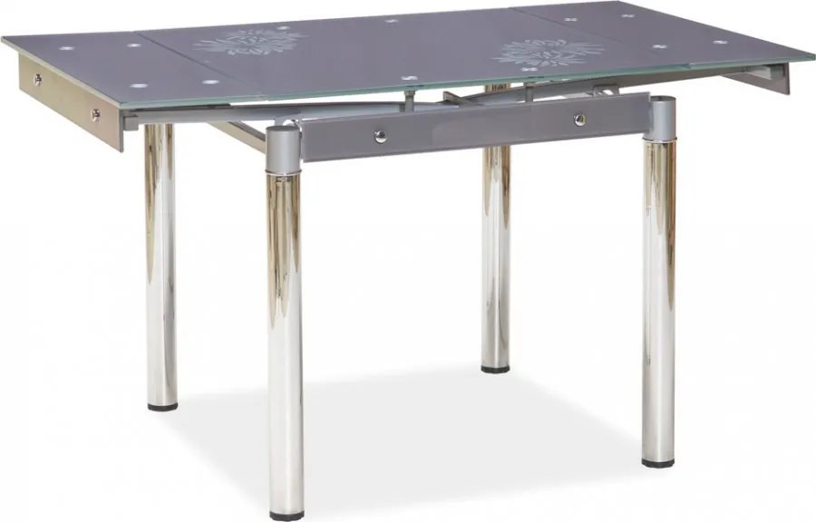 Casarredo - Komfort nábytek Rozkládací jídelní stůl GD-082, šedá sklo/chrom