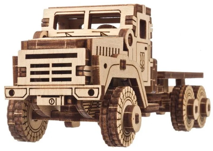 Ugears 3D dřevěné mechanické puzzle Vojenské nákladní auto