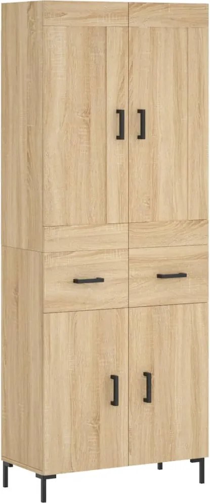 Skříň highboard dub sonoma 69,5 x 34 x 180 cm kompozitní dřevo 3199876