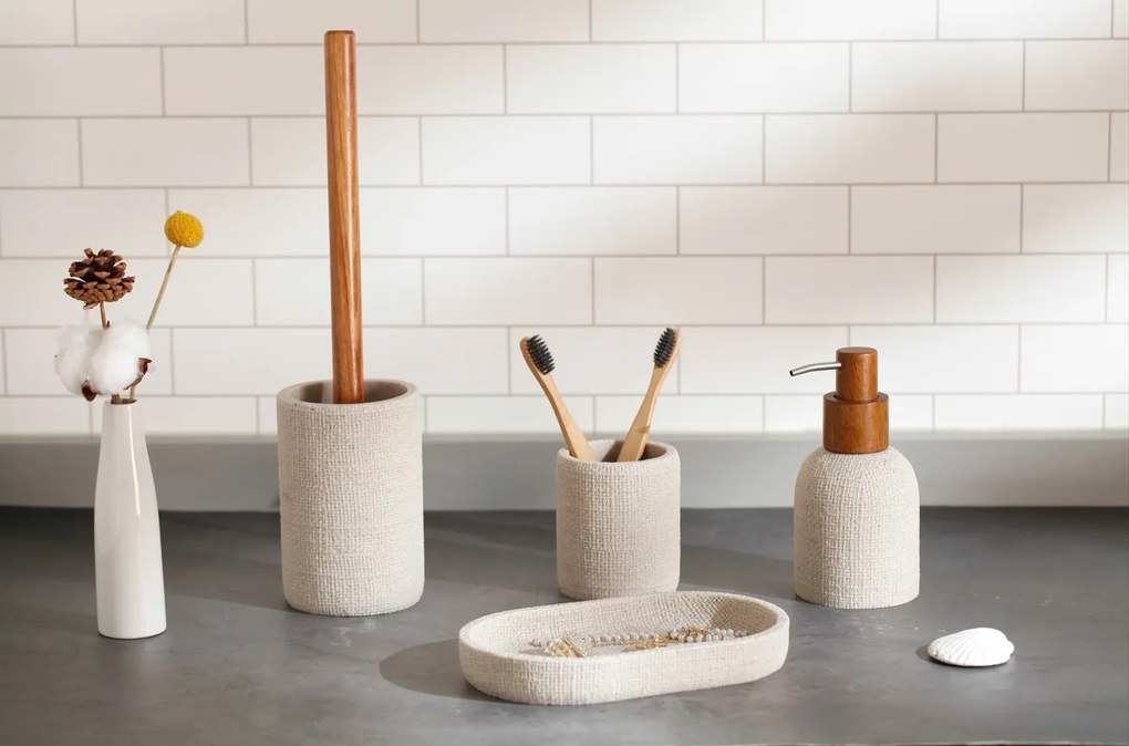 BISK Erga Craft, toaletní WC kartáč na postavení, taupe, ERG-08568