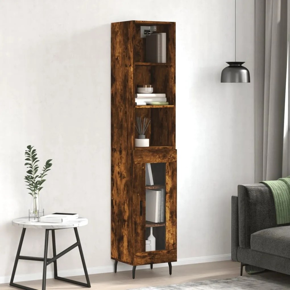 vidaXL Skříň highboard 34,5 x 34 x 180 cm kompozitní dřevo [3189915] Barva: Bílá