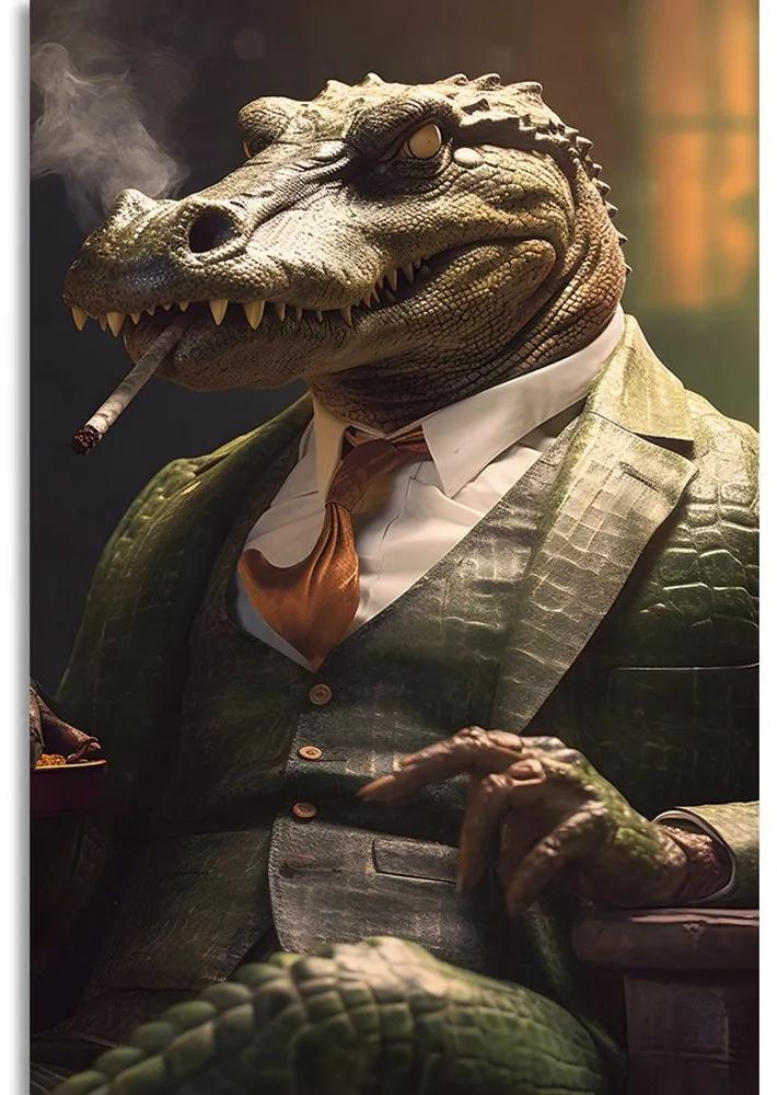 Obraz zvířecí gangster krokodýl - 40x60