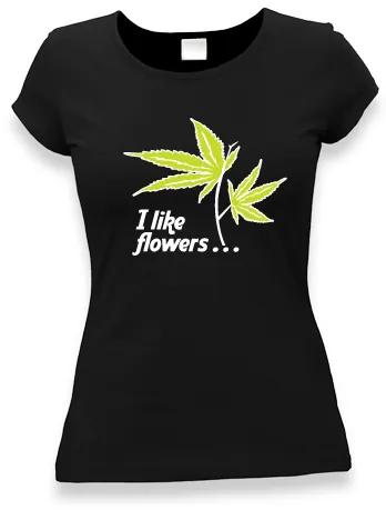Ganja flower - dámské tričko s potiskem