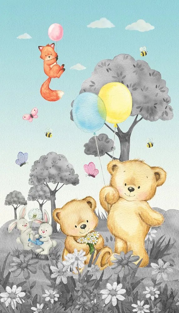 Textilní závěs BEAR FCS L 7181 - 140 x 245 cm