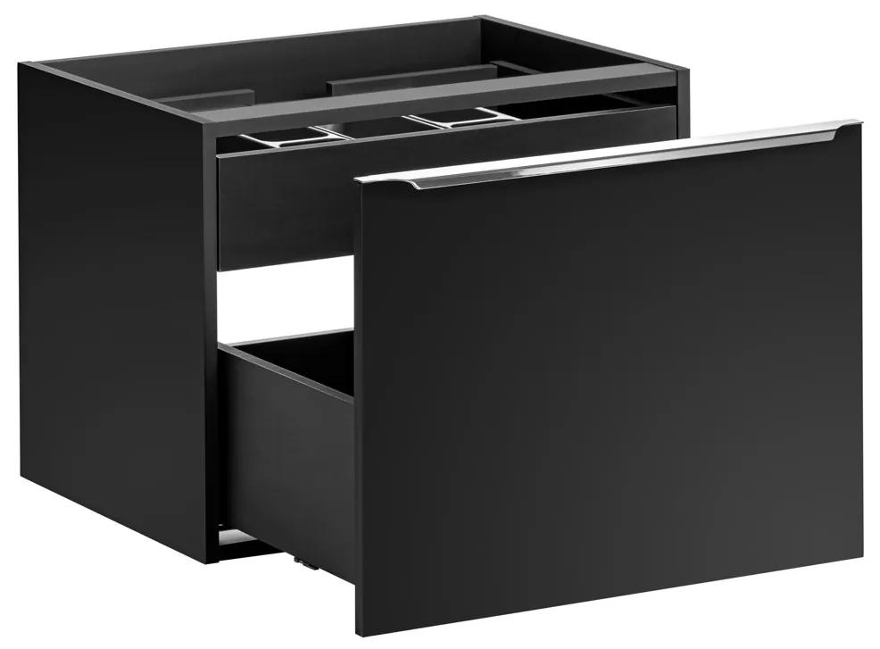 Koupelnová skříňka s deskou SANTA FE Black D140/1 | 140 cm