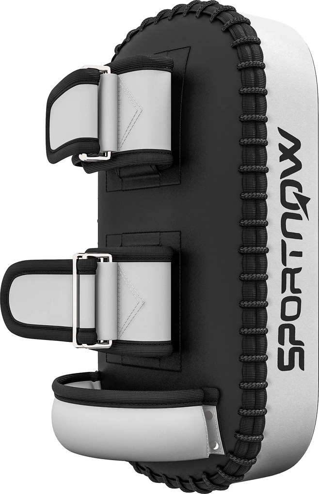 Pěnová podložka SPORTNOW na box a Muay Thai s popruhy a rukojetí, 38x20x18 cm, černá | Aosom