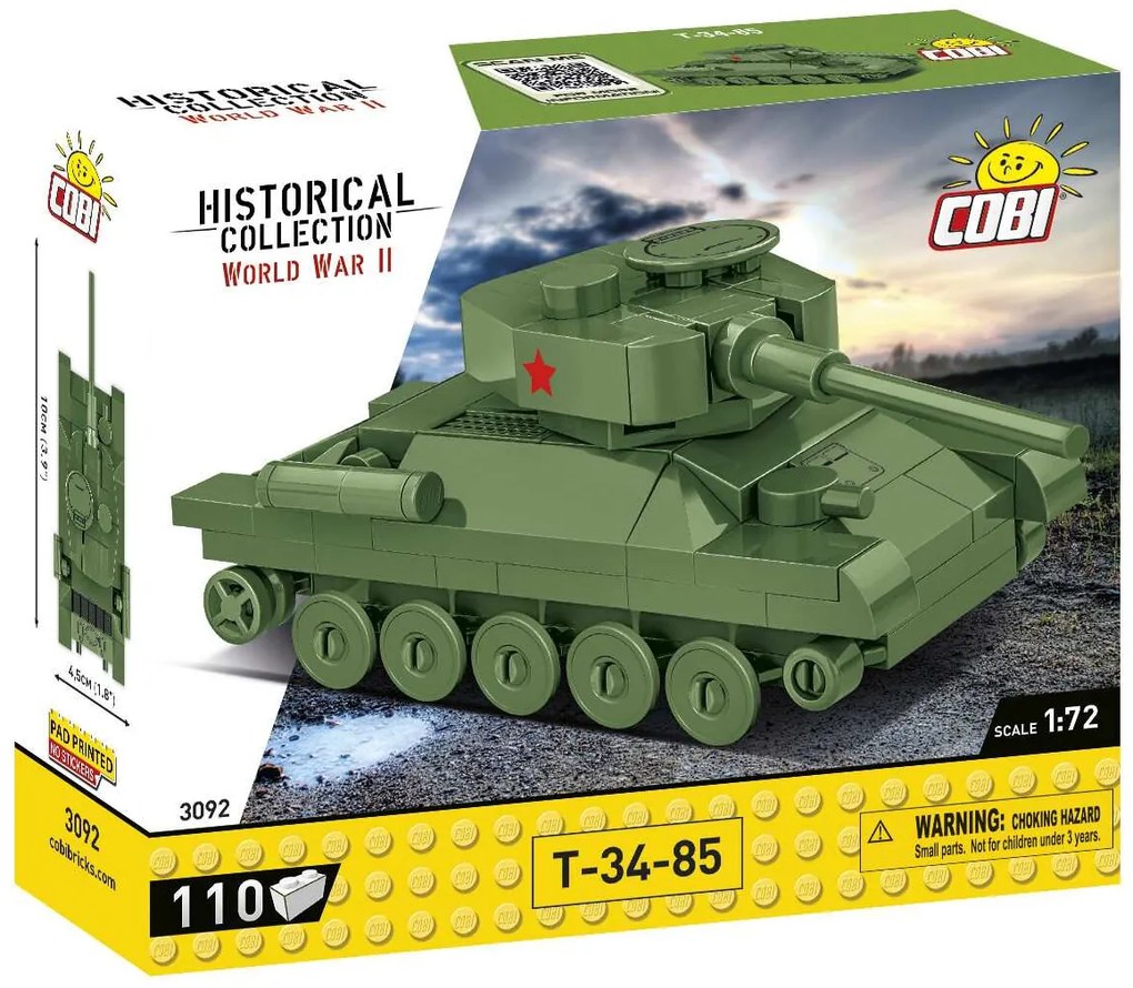 Cobi 3092 sovětský tank t-34/85, 1:72