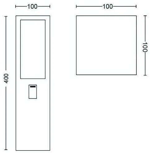 PH 17431/30/P7 Hue LED White and Color Ambiance Venkovní sloupkové svítidlo Philips Impress 17431/30/P7 černé 40cm 2200K-6500K RGB - PHILIPS HUE (915005731001)