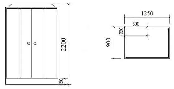 NIKIDO Sprchový box 9938 125x90x220