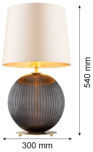 Argon 8538 - Stolní lampa HAMILTON 1xE27/15W/230V krémová/černá