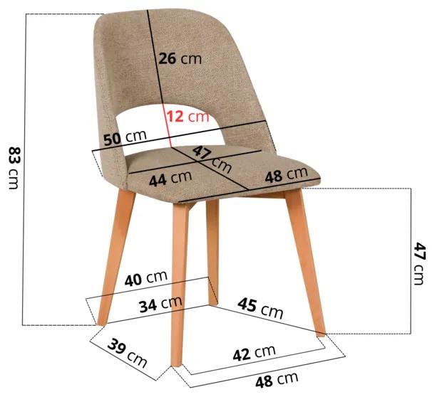 Drewmix Jídelní židle MONTI 4 dřevo: bílá, potahový materiál: látka
