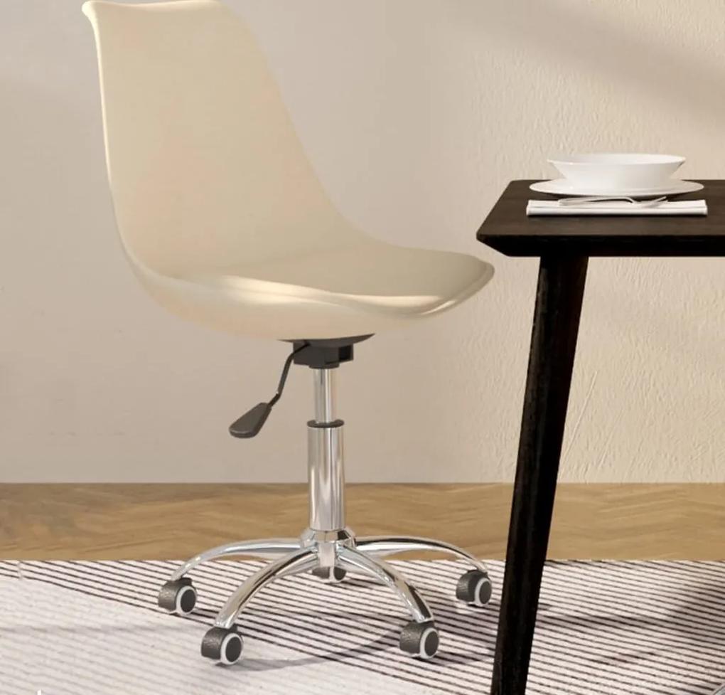 vidaXL Otočná jídelní židle textil [3085367] Barva: Tmavě šedá