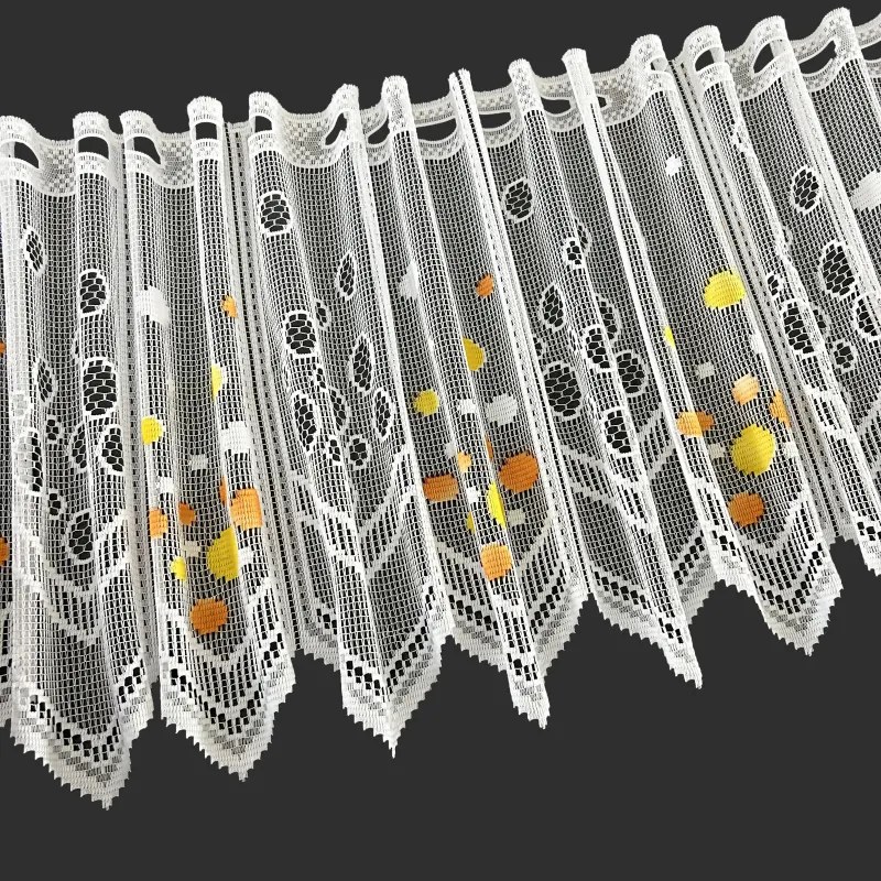 Vitrážová žakárová záclona 186 - výška 40 cm , metráž