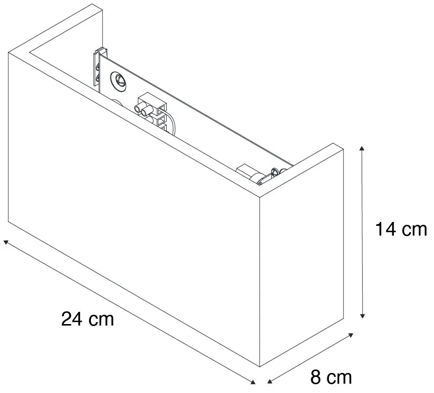 Rustikální nástěnné svítidlo dubové dřevo - Otan