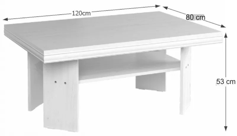 Kondela Konferenční stolek KL, sosna andersen, KORA