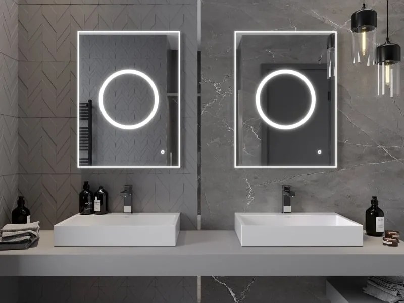 Mexen Koga zrcadlo do koupelny s podsvícením 60 x 80 cm, LED 6000K, antikondenzace - 9821-060-080-611-00