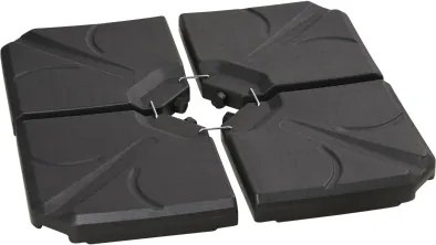 Outsunny základní závaží pro stojany na slunečník, naplnitelné vodou a pískem, plast, 103D x 103Š x 8,3V cm, černý