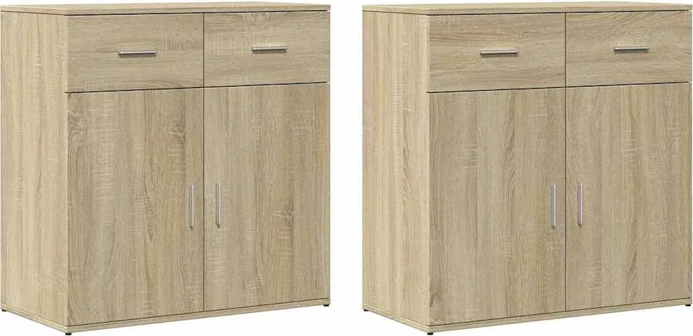 Příborníky 2 ks dub sonoma 79 x 38 x 80 cm kompozitní dřevo 3276618