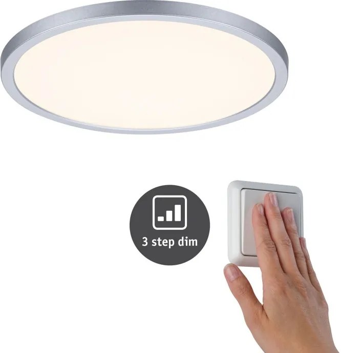 LED vestavné svítidlo Areo VariFit IP44 3-krokové-stmívatelné 230mm 16W 3.000K chrom - PAULMANN