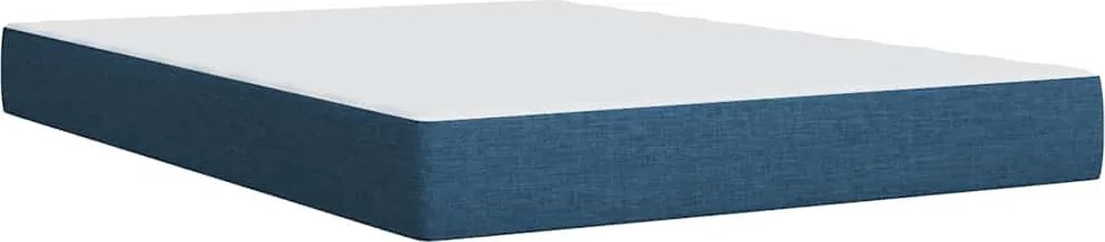 Box spring postel s matrací modrá 140x190 cm textil 3285889