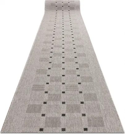 Běhoun SIZAL FLOORLUX model 20079 stříbro / černý