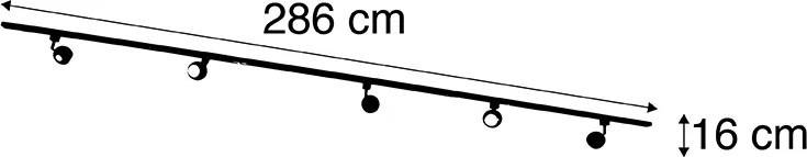 Chytrý 1-fázový kolejnicový systém vč. 5 Wifi GU10 bílých - Gissi