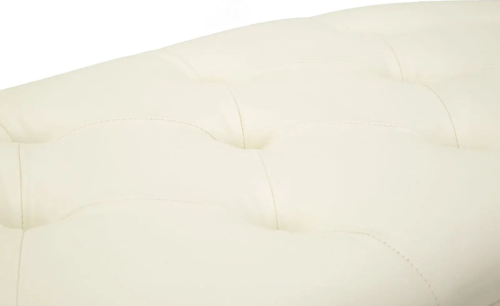 Lavice Sharon 120 cm s úložným prostorem ekokůže bílá/zlatá