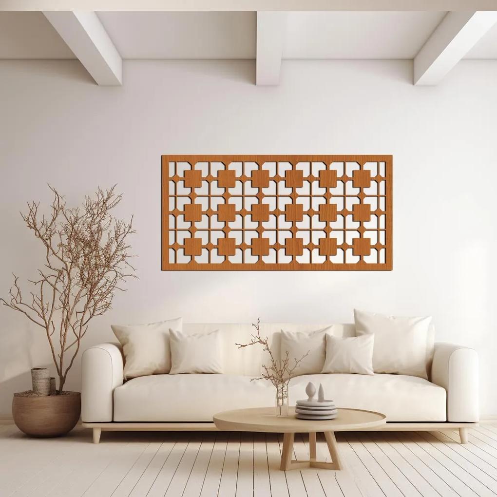 dřevo života Dřevěný dekorační panel na stěnu CROSS II Rozměry (cm): 50x95, Barevný vzor: Bílá