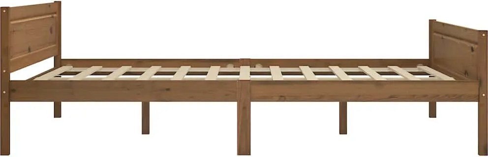 Rám postele masivní borové dřevo medově hnědý 120 x 200 cm 322112