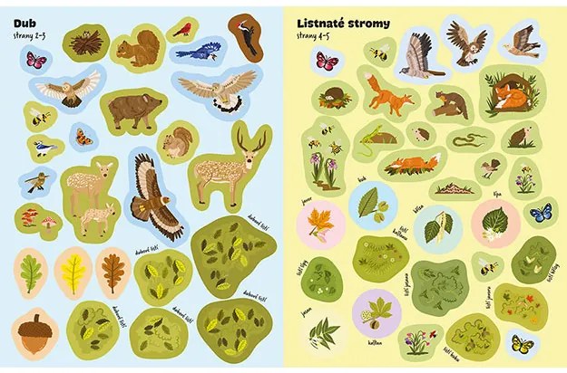 Jiri Models Samolepková knížka Naše stromy