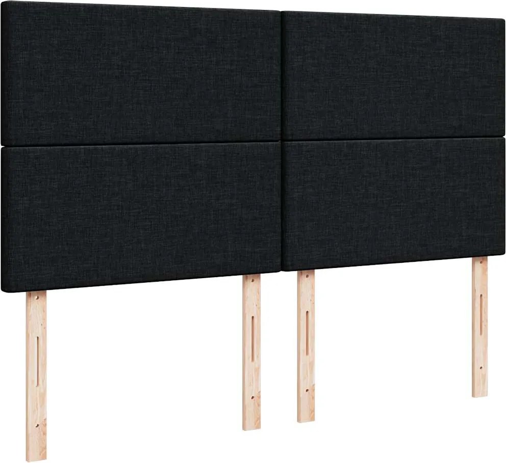 Box spring postel s matrací černá 200x200 cm textil 3292158