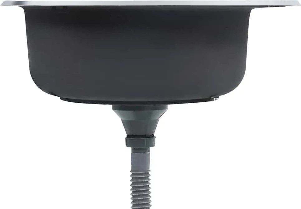 Kuchyňský dřez se sítkem a sifonem nerezová ocel 145071