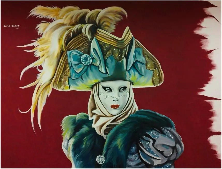 David Reichelt | Benátská maska I Rám: Bez rámu, Velikost: 50 x 70 cm