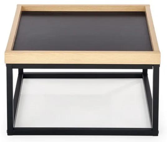 Konferenční stolek Vespa S, černá / přírodní dřevo