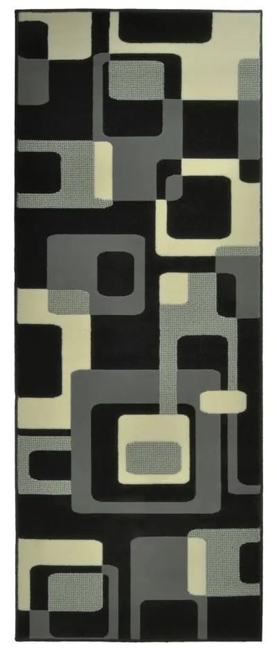 Černý koberec Hanse Home Hamla Retro, 80 x 300 cm