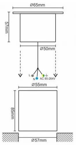 LED Venkovní nájezdové svítidlo LED/4W/85-264V IP67 2800K