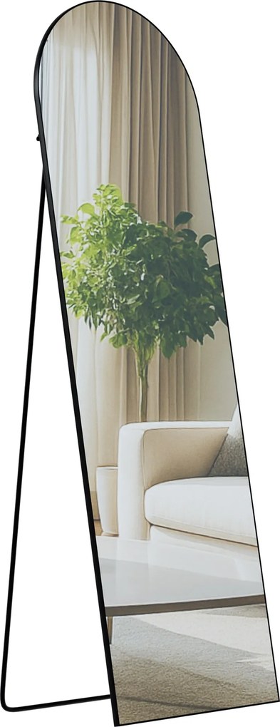 Zrcadlo Moline 160x50 cm – černá-matt