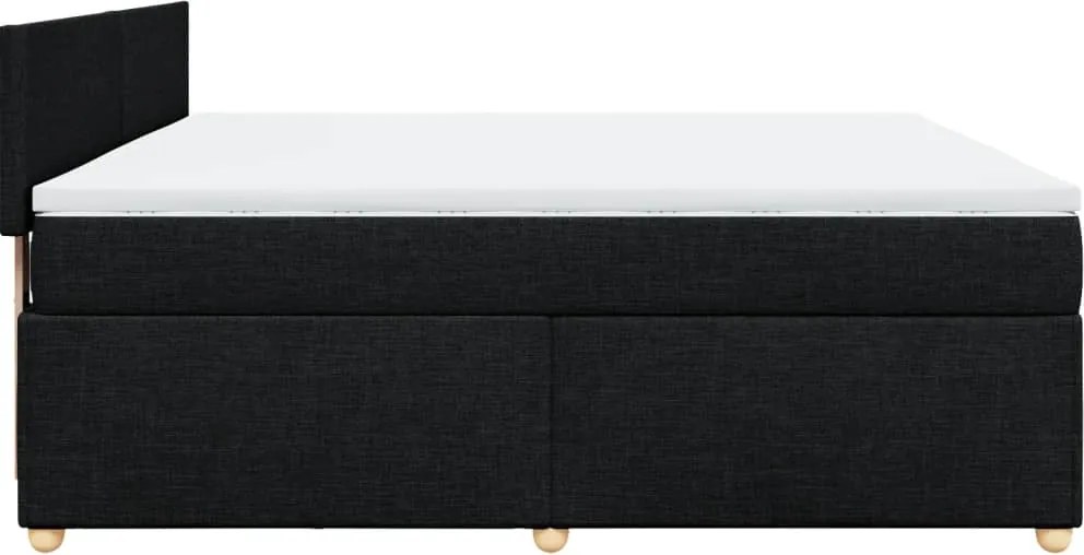 Box spring postel s matrací černá 180x200 cm textil 3289054