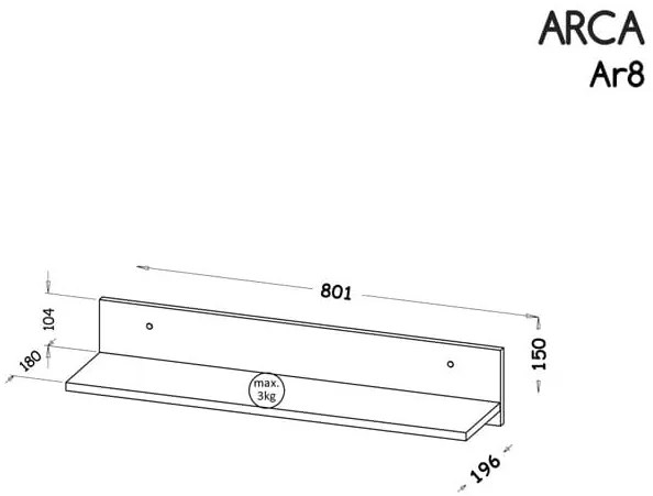 Dolmar Sestava Arca 3 Kombinace barev: Bílá + Dub Votan