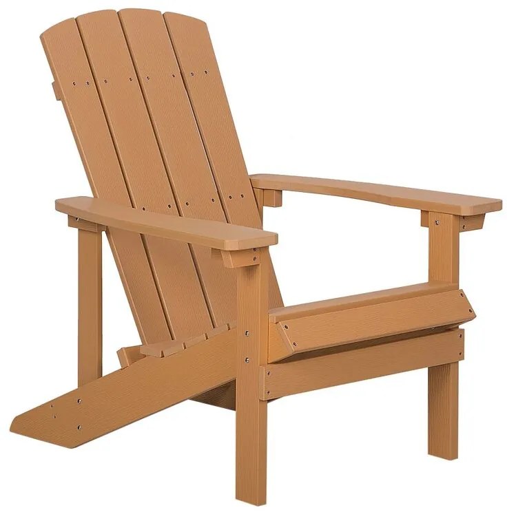 Zahradní židle v barvě teakového dřeva ADIRONDACK Beliani