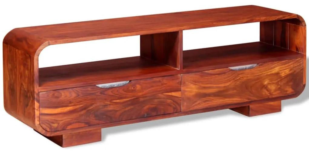 vidaXL TV stolek z masivního sheeshamového dřeva 116x30x40 cm