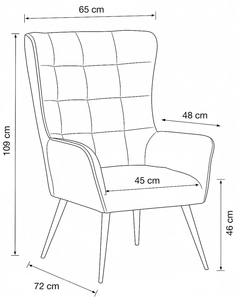 Relaxační křeslo 315 GREY2, tmavě šedá