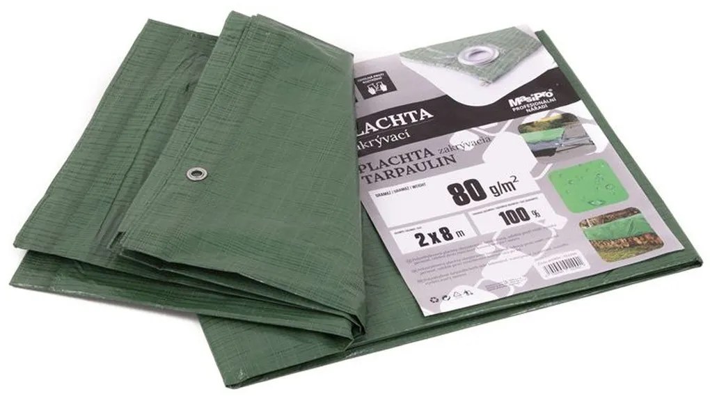 MASIPRO Plachta 80g ZELENÁ 2x8m