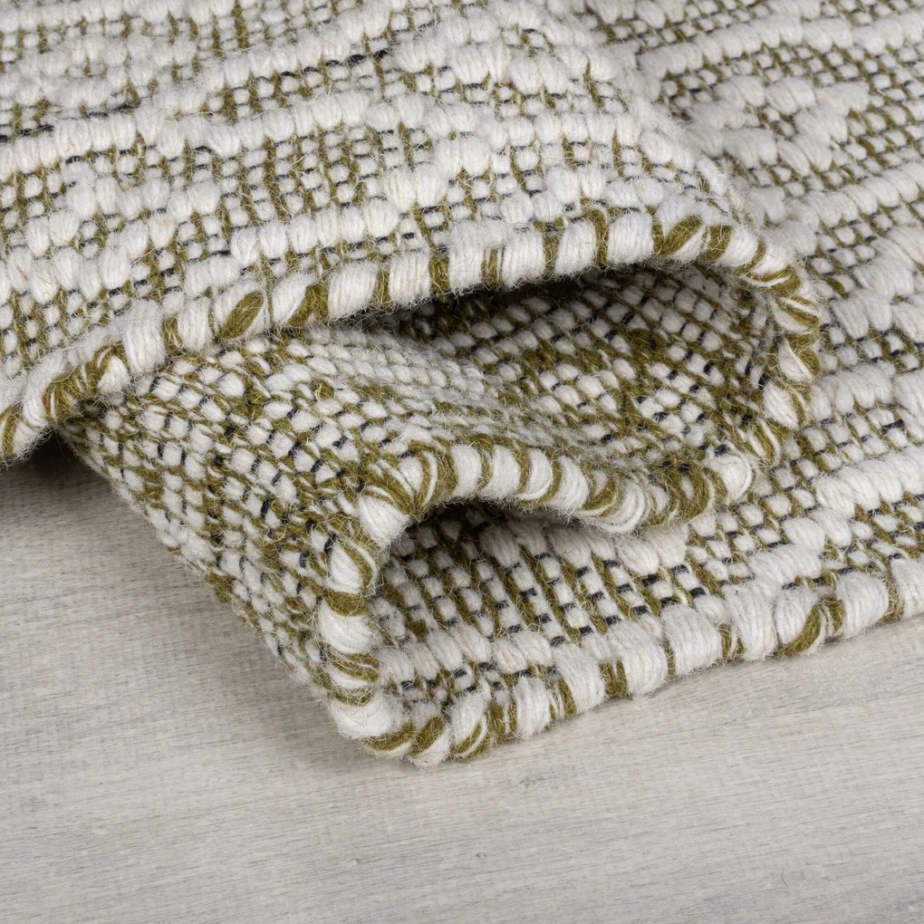 Flair Rugs, Ručně tkaný kusový koberec Nur Wool Dream Green, 120x170, zelená, ložnice