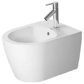 Duravit ME by Starck - Závěsný bidet Compact, s přepadem, s WonderGliss, matná bílá 22901532001