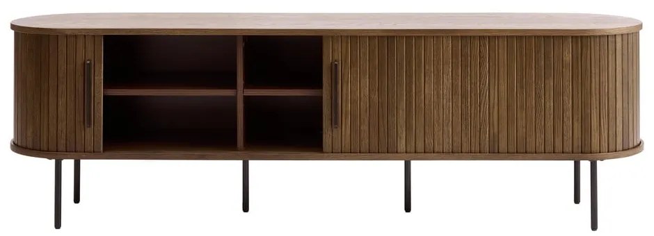 Hnědý TV stolek v dekoru dubu 180x56x45 cm Nola – Unique Furniture