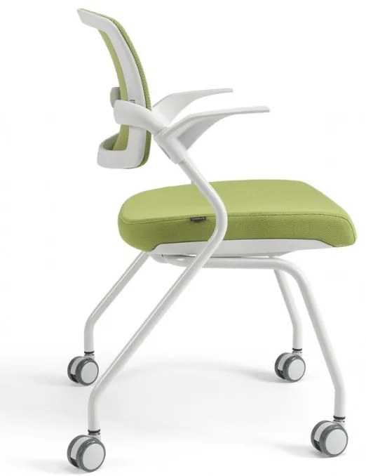 Office Pro Konferenční židle na kolečkách Bestuhl U20 WHITE — více barev, stohovatelná Šedá